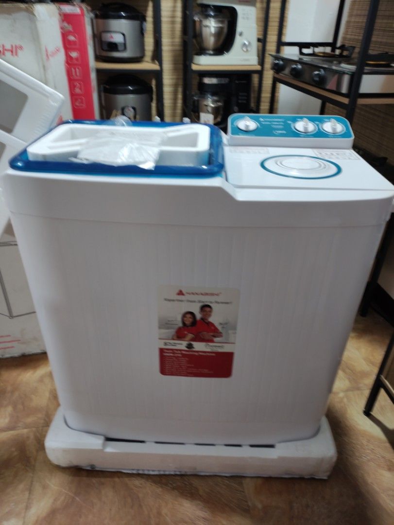 10Kg. Hanabishi Twin-Tub Washing Machine HWM-210, TV & Home Appliances ...