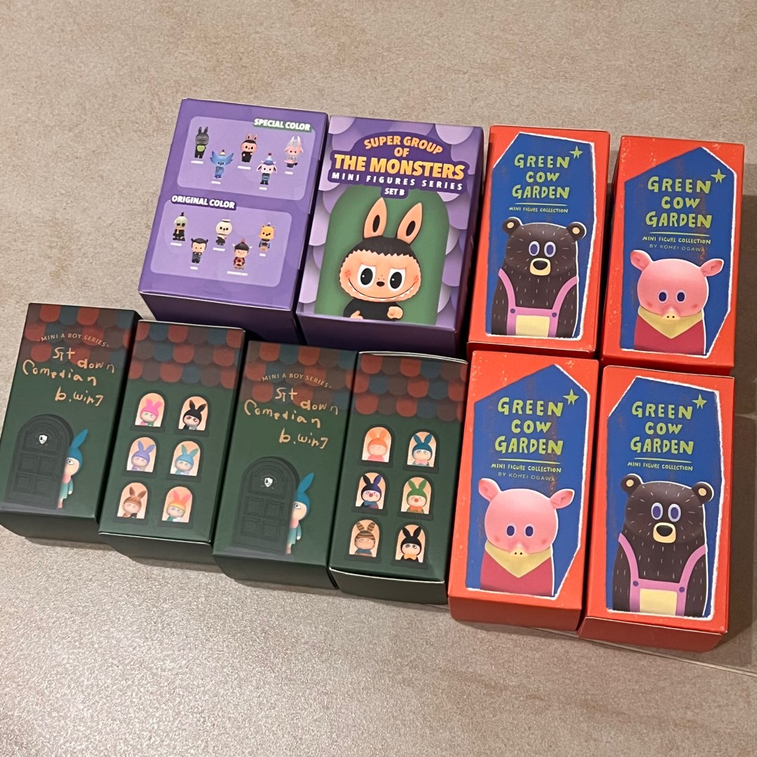 不散！總共10盒Supergroup of the monsters mini figures series set b green cow ...