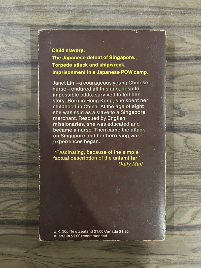 1973 Sold for Silver - Janet Lim / A Young Chinese Nurse in War-torn ...