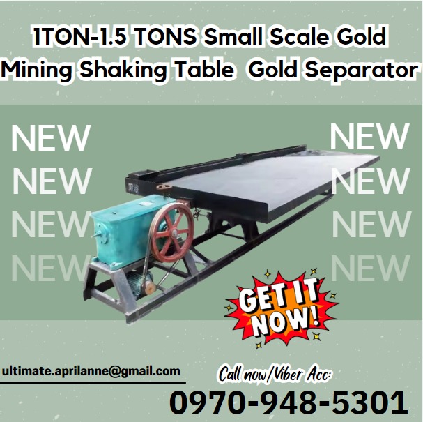 1TON-1.5 TONS Small Scale Gold Mining Shaking Table Equipment Shaking ...