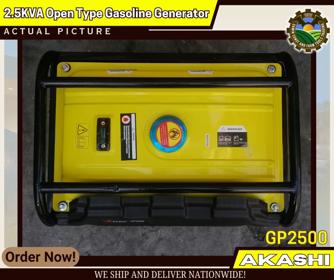 AKASHI 2.5kva 2500w Gasoline Generator Set 4 Stroke Open Type Air ...