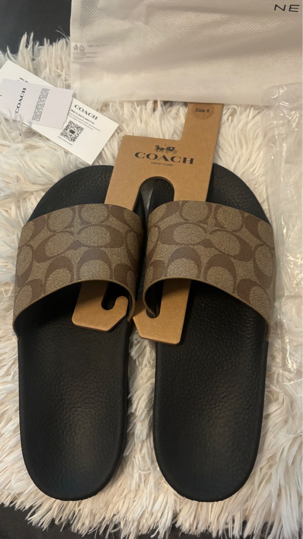 Authentic Coach Slides, Women's Fashion, Footwear, Flipflops and Slides ...