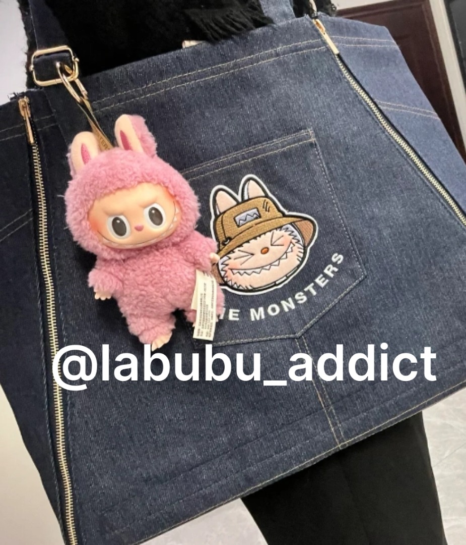 [Authentic] Pop Mart Labubu The Monsters - Denim Apron Bag, Women's ...