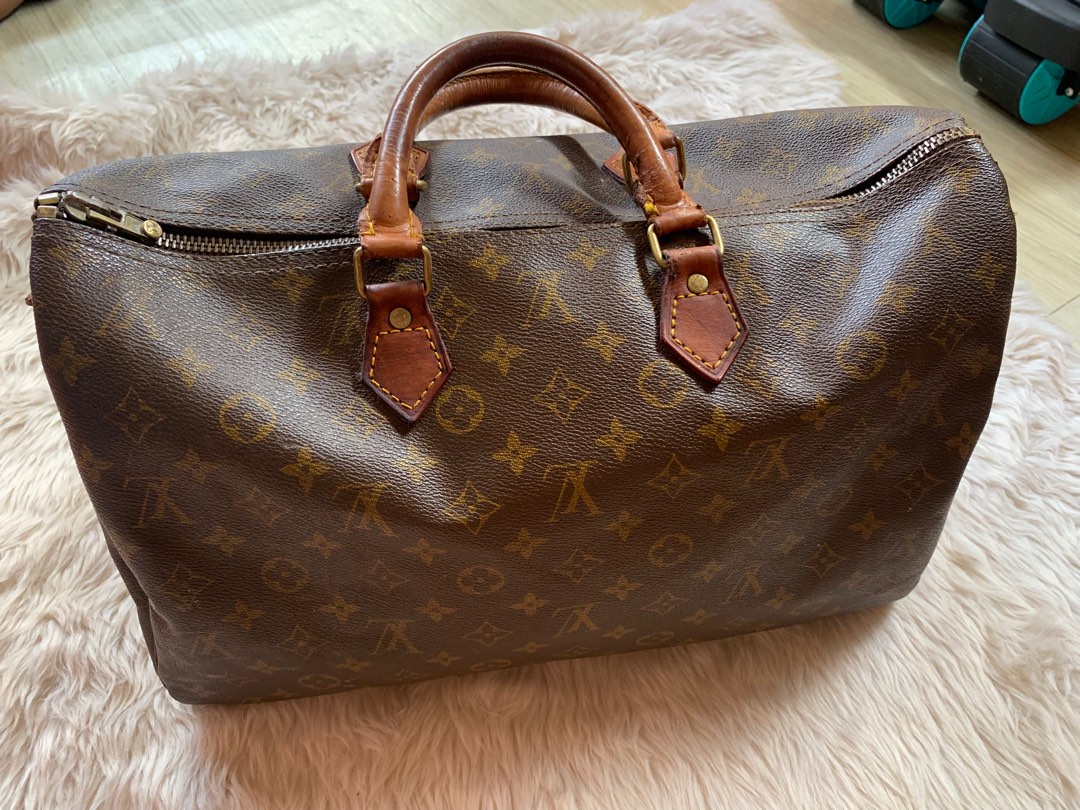 vintage Lv Boston 40, Luxury, Bags & Wallets on Carousell