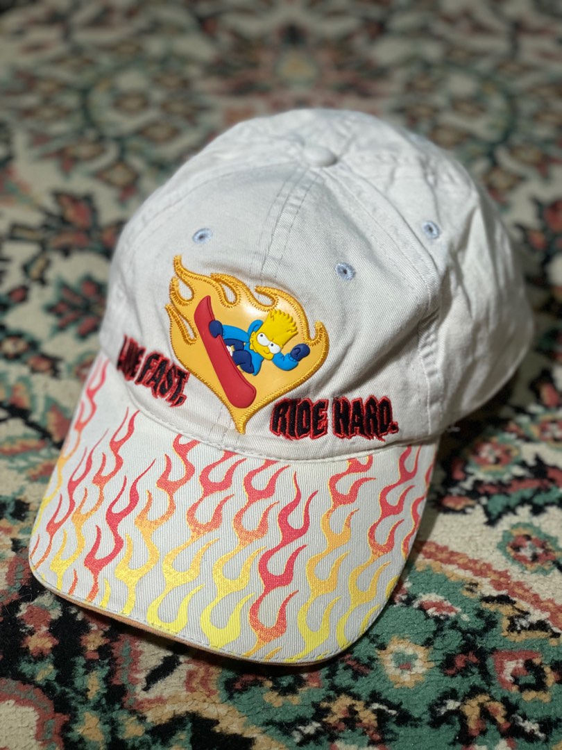 Bart Simpson Flame Cap, Men's Fashion, Watches & Accessories, Caps ...