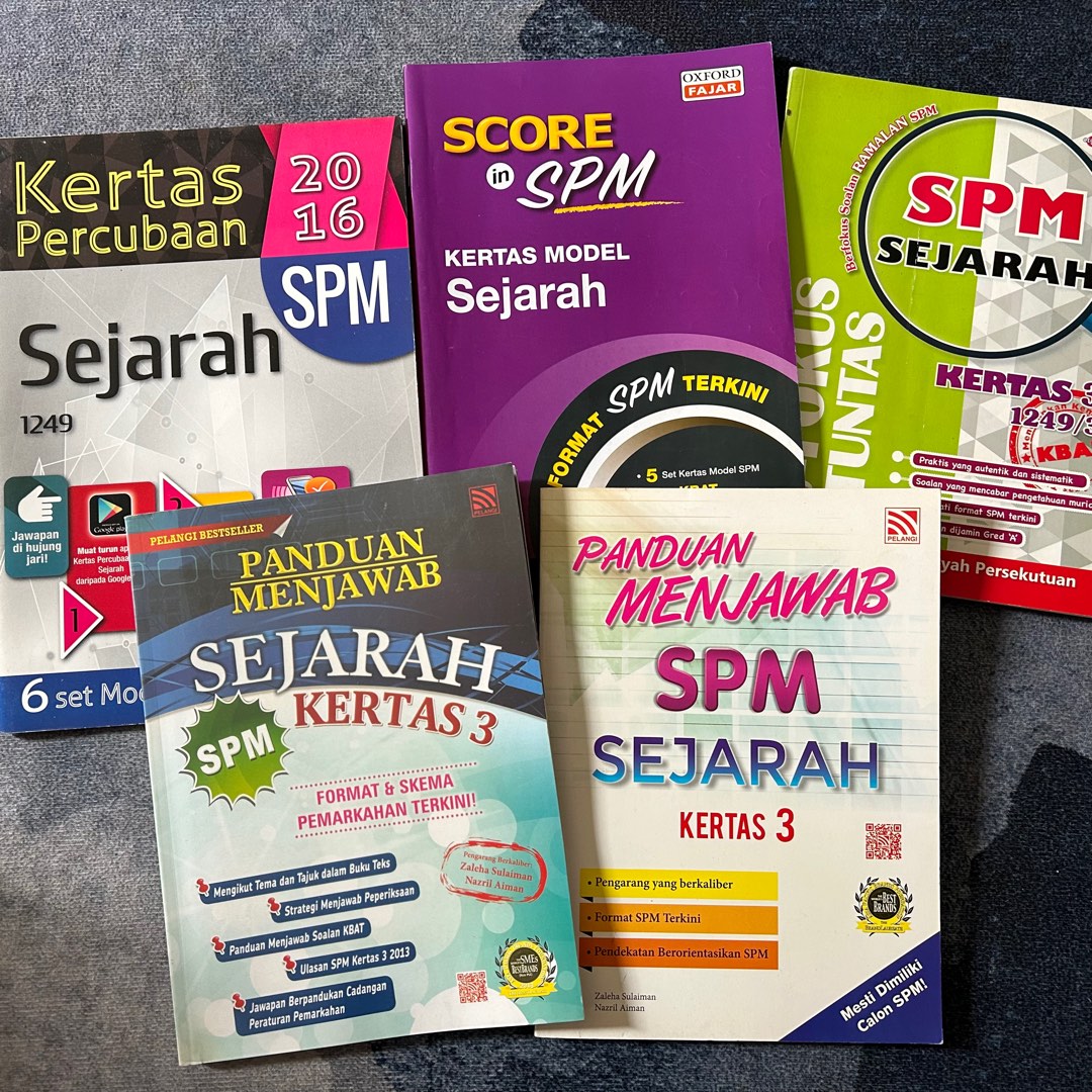 Bundle 5 Buah Buku Rujukan dan Latihan Sejarah SPM, Hobbies & Toys ...