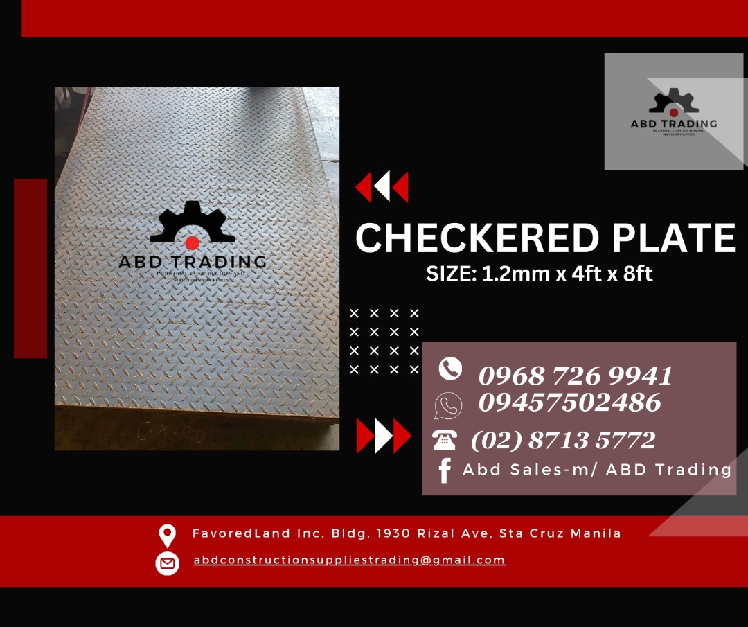 CHECKERED PLATE, Commercial & Industrial, Industrial Equipment on Carousell