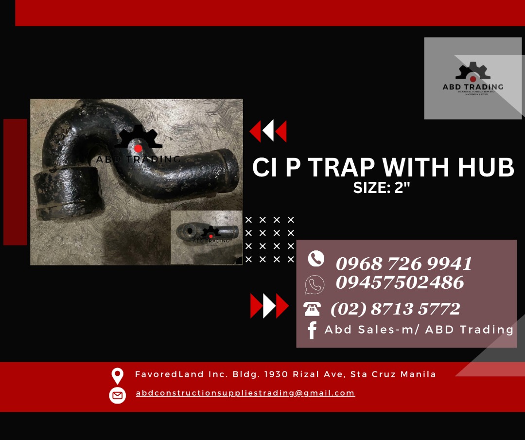 CI P TRAP WITH HUB, Commercial & Industrial, Construction Tools ...
