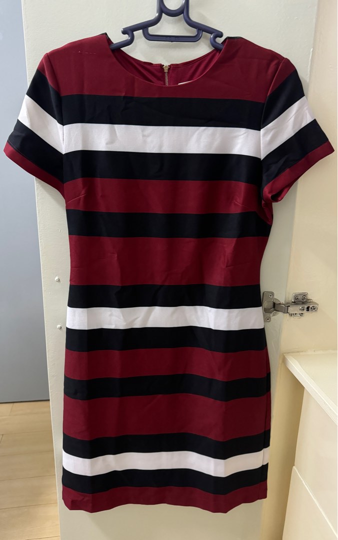 CLN pangako sayo collection red striped dress, Women's Fashion, Dresses ...