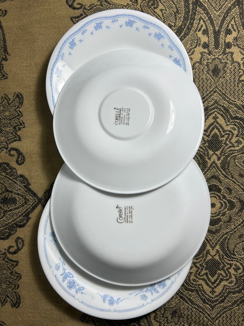 CORELLE by Corning 6",7", Blue Plates TAKE ALL, Furniture & Home Living ...