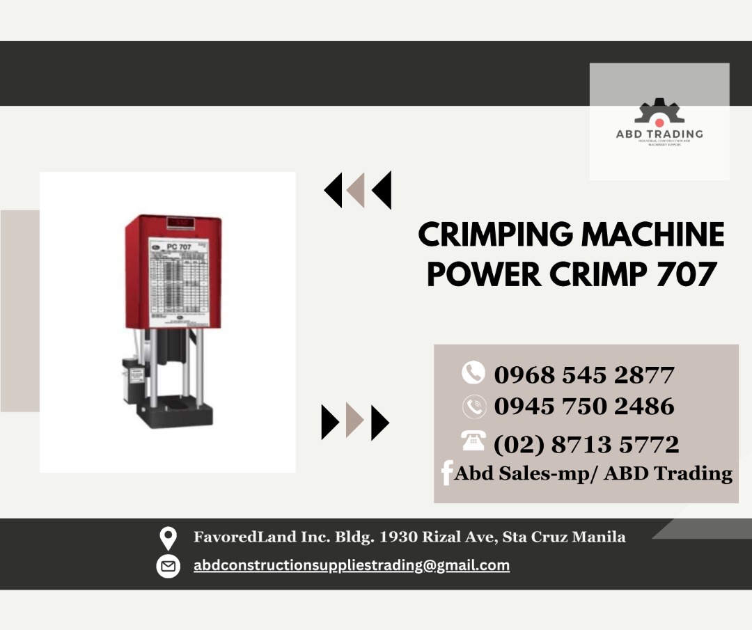 CRIMPING MACHINE POWER CRIMP 707, Commercial & Industrial, Construction ...