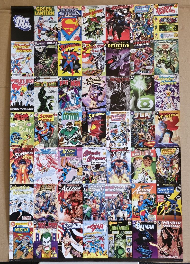 DC COMICS MONTAGE UK LICENSED PRINT MAXI POSTER, Furniture & Home ...
