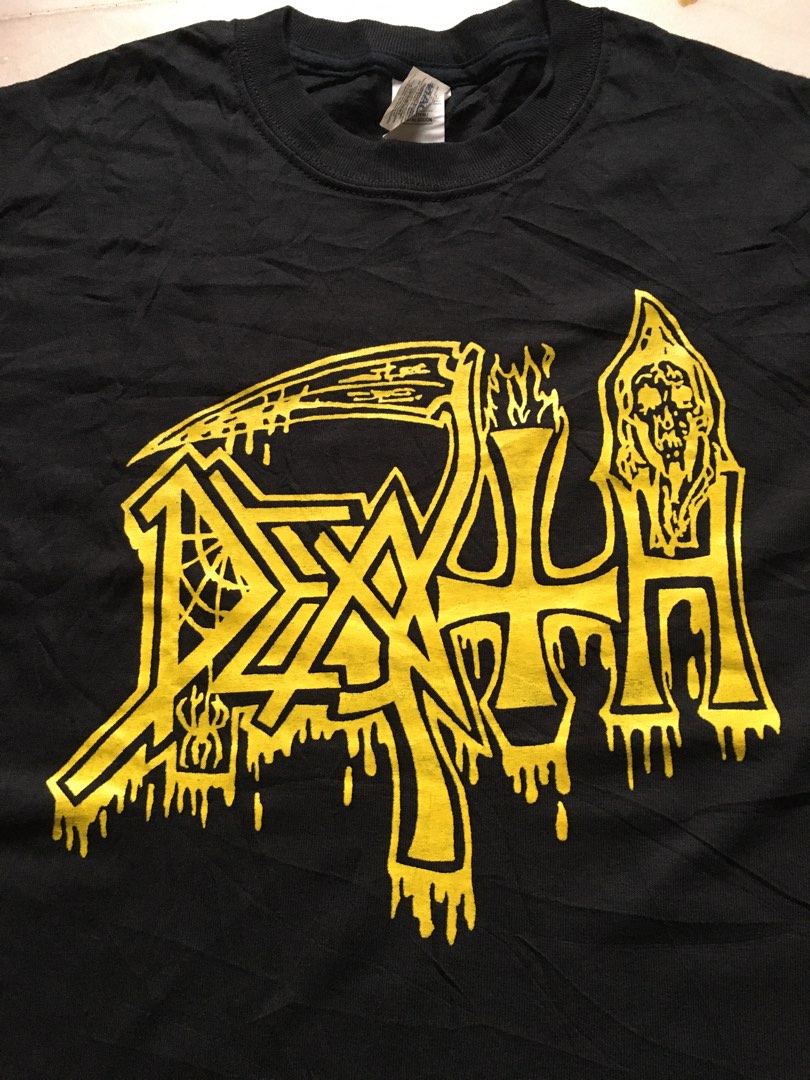 DEATH Dripping Blood Logo T Shirt Leprosy Scream Bloody Gore Mantas ...