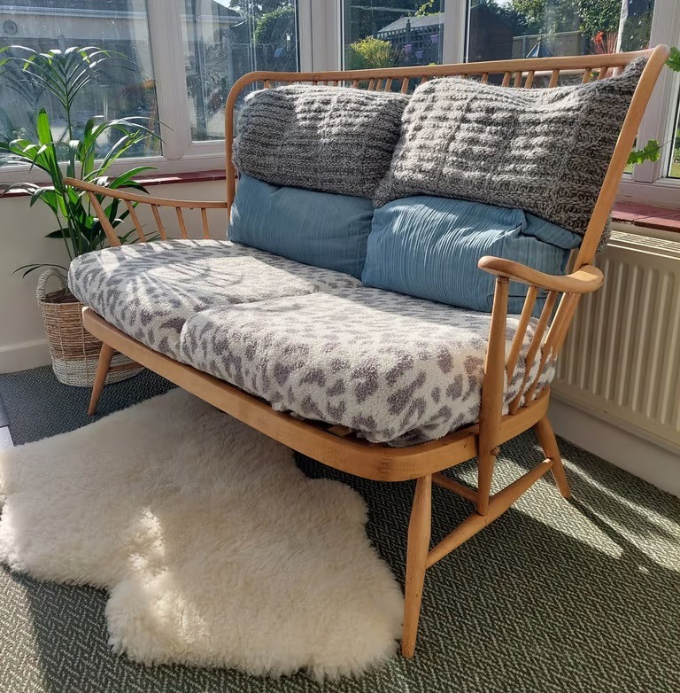 Ercol Evergreen High Back 2 Seater Settee Sofa, Furniture & Home Living ...