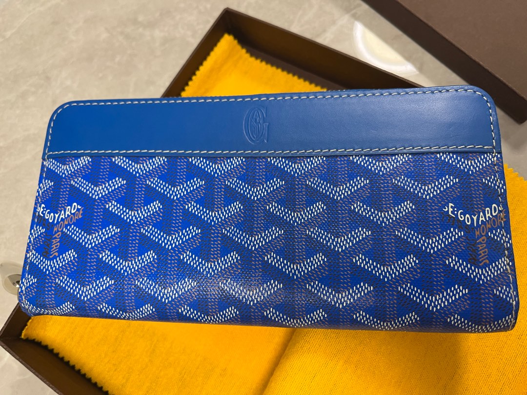 Goyard long wallet 長銀包 blue, 名牌, 手袋及銀包 - Carousell