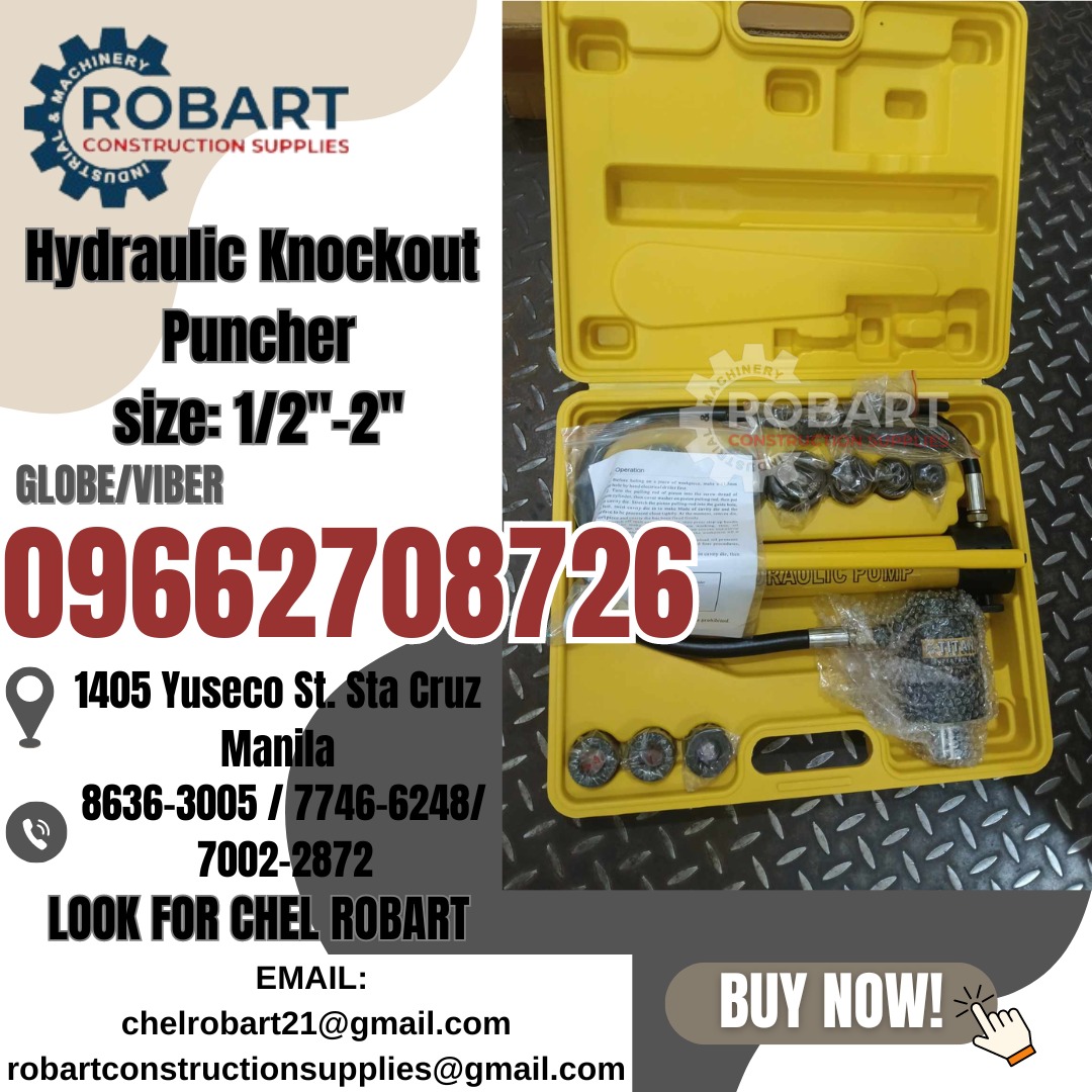 HYDRAULIC KNOCKOUT PUNCHER, Commercial & Industrial, Construction Tools ...