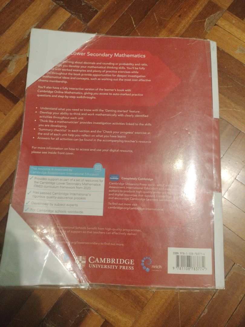 IGCSE CAMBRIDGE LEARNER'S BOOK YEAR 9 MATHEMATICS, Hobbies & Toys ...