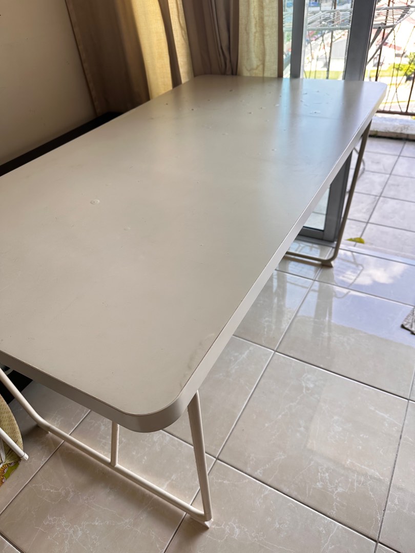IKEA big white table, Furniture & Home Living, Furniture, Tables & Sets ...