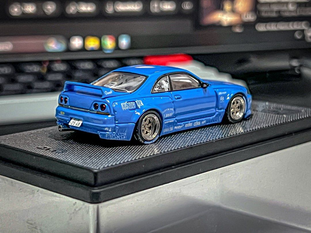 Inno64 Nissan Skyline GT-R R33 Pandem/Rocket Bunny Blue 1/64 Diecast ...