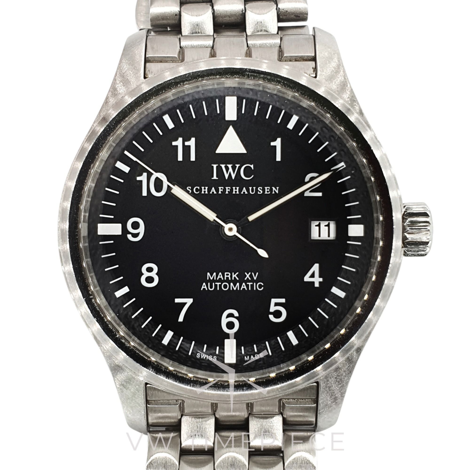 IWC Schaffhausen Mark XV Ref IW3253 Black Dial Automatic on Steel ...