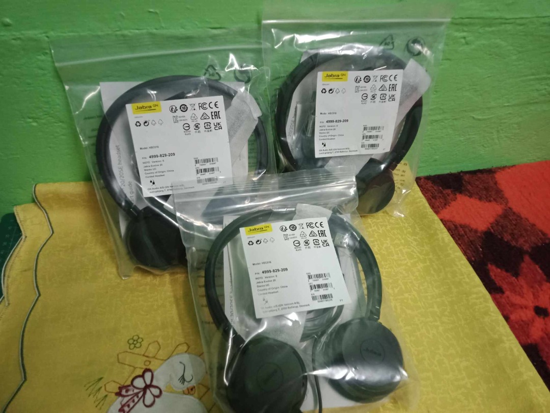 Jabra Evolve 20 UC Stereo Model HSC016 Noise Canceling USB Headset ...