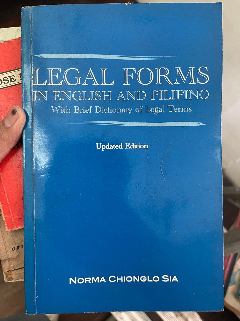 Legal Forms in English and Filipino | Norma Chionglo Sia, Hobbies ...
