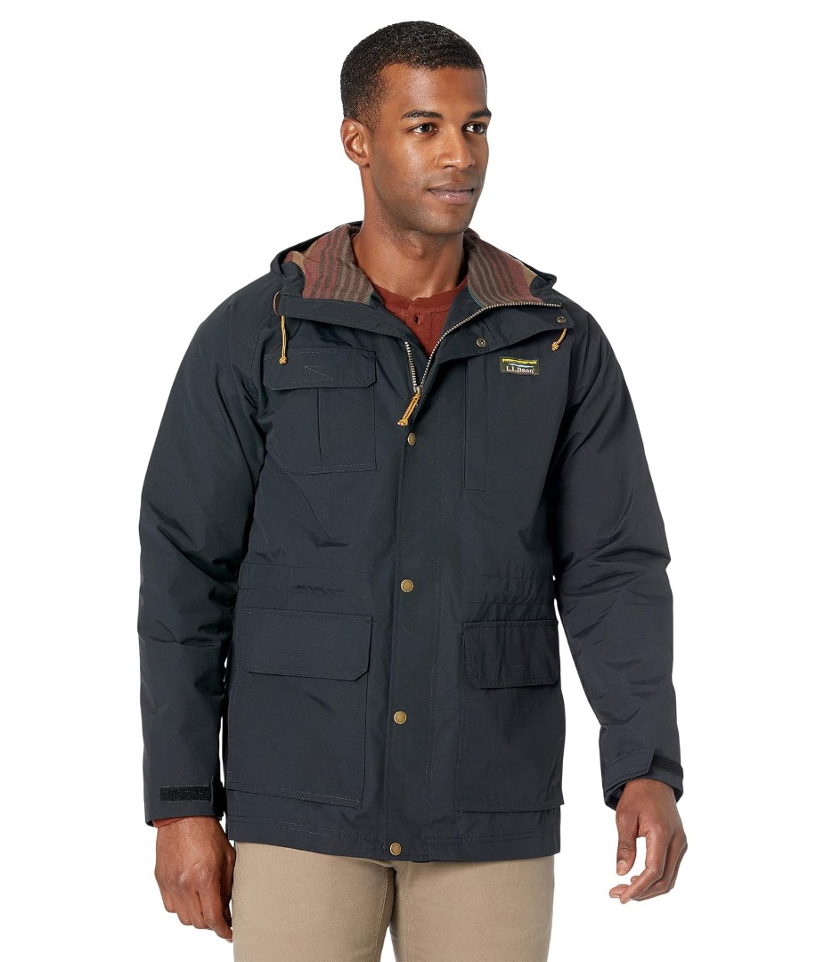 LL Bean Men's Medium Mountain Classic Water-Resistant Jacket Black, Men ...