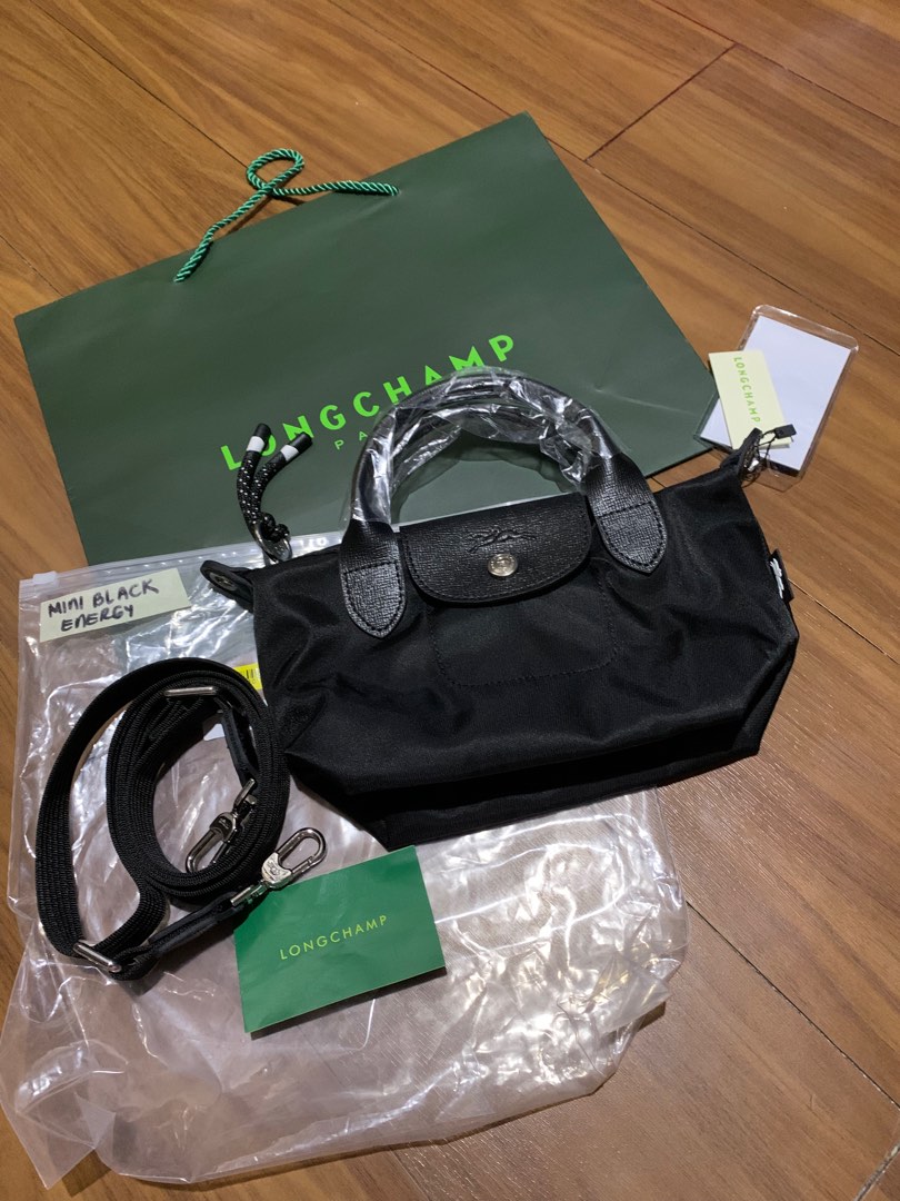 Mini Long Champ Energy Tote Black, Women's Fashion, Bags & Wallets ...