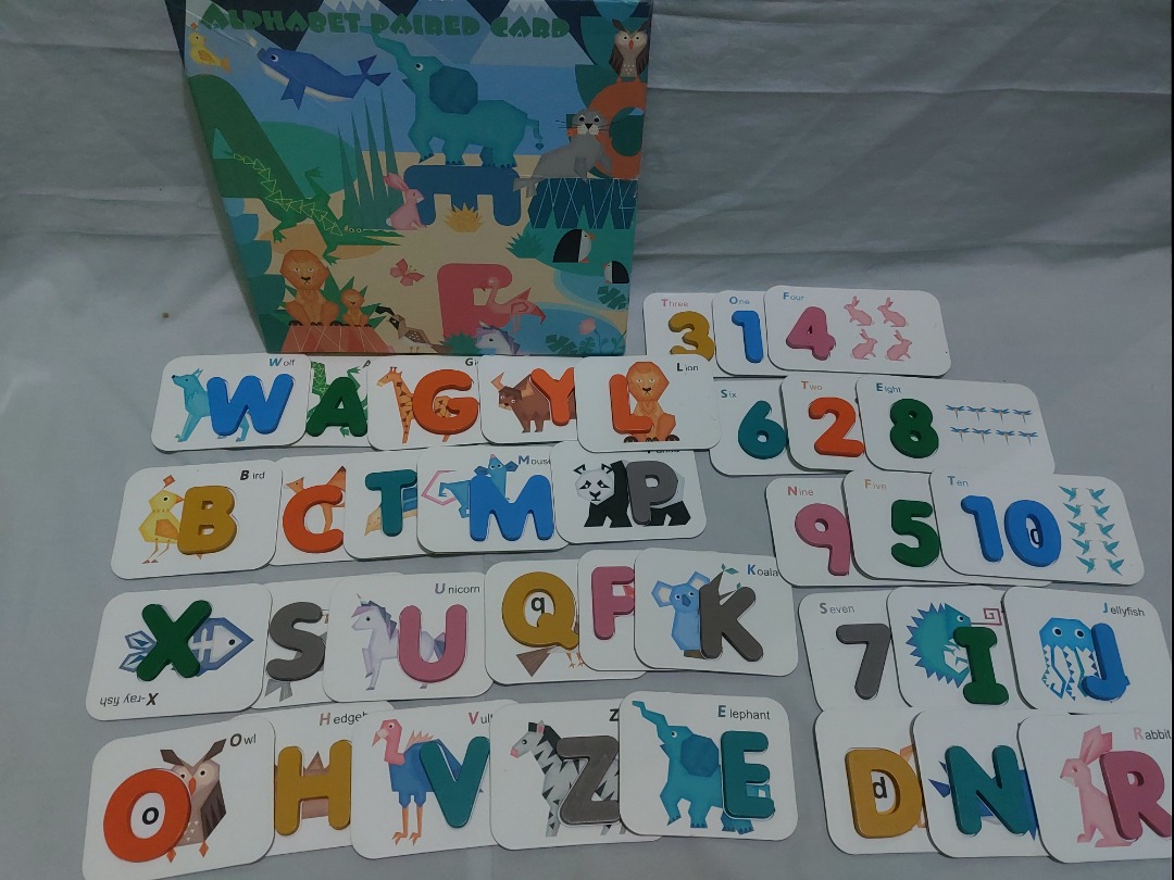 Numbers and Alphabet Flash Cards for Toddlers ABC Wooden Letters and ...