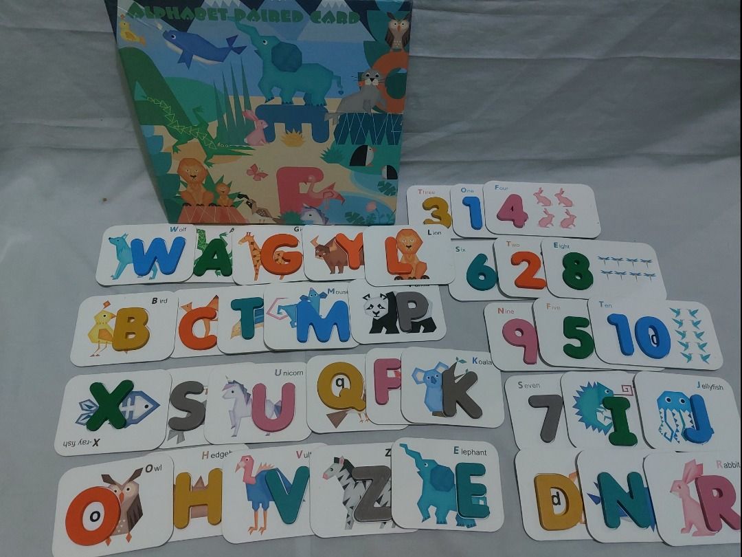 Numbers and Alphabet Flash Cards for Toddlers ABC Wooden Letters and ...