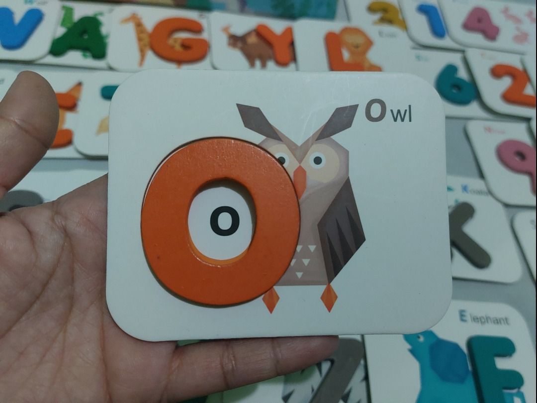 Numbers and Alphabet Flash Cards for Toddlers ABC Wooden Letters and ...