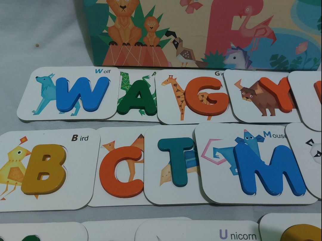 Numbers and Alphabet Flash Cards for Toddlers ABC Wooden Letters and ...