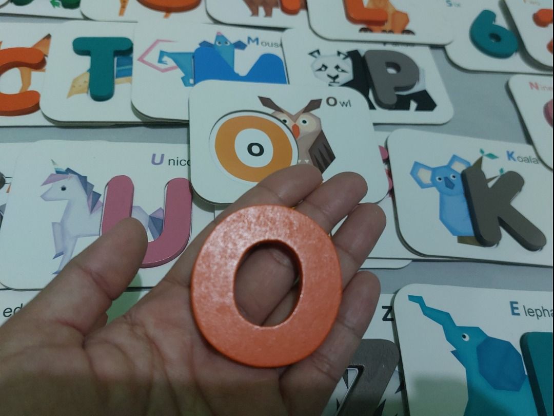 Numbers and Alphabet Flash Cards for Toddlers ABC Wooden Letters and ...