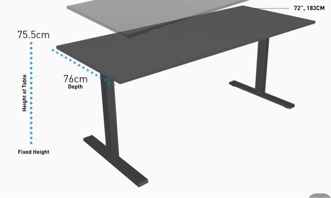 Omnidesk Kenshi Zero biggest size at 183cm already disassembled for pick up please arrange delivery
