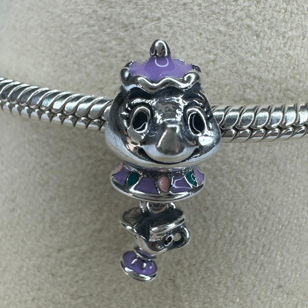 Pandora Disney Beauty and the Beast Mrs. Potts and Chip Dangle Charm ...