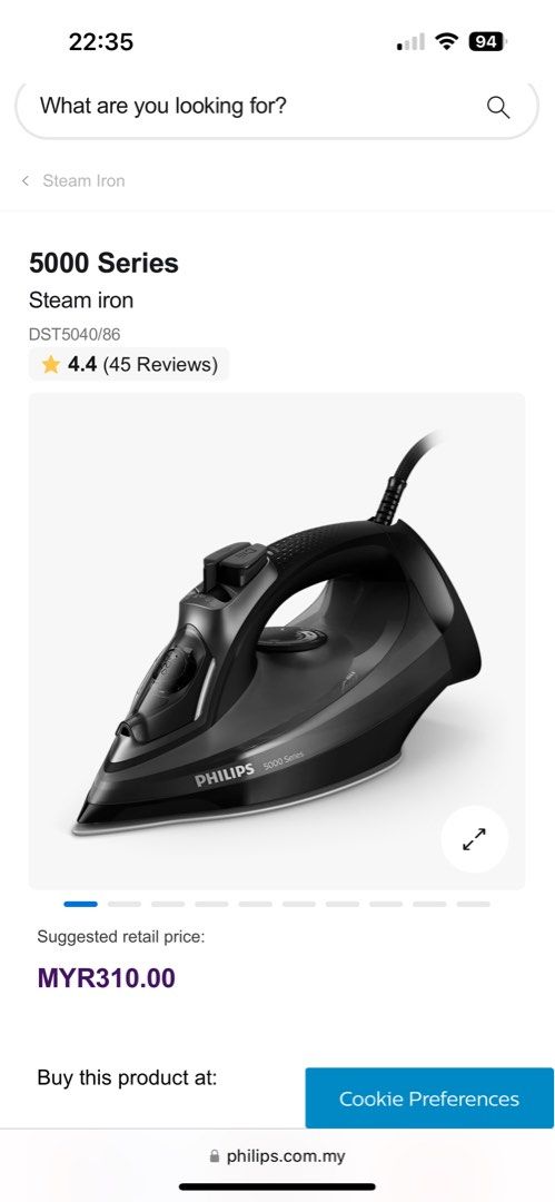 Philips 5000 Series Black, TV & Home Appliances, Irons & Steamers on ...