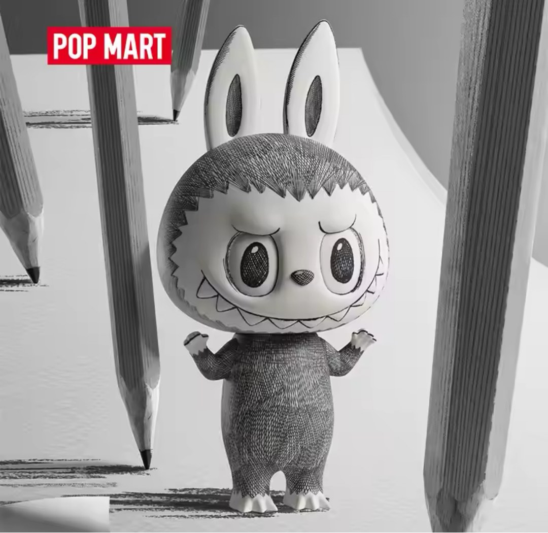 POP MART MEGA LABUBU 1000% Sketch Limited Edition, Hobbies & Toys, Toys & Games on Carousell