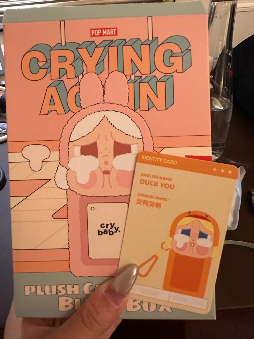 POPMART Crybaby Crying Again Plush Card Holder, Women's Fashion, Bags ...