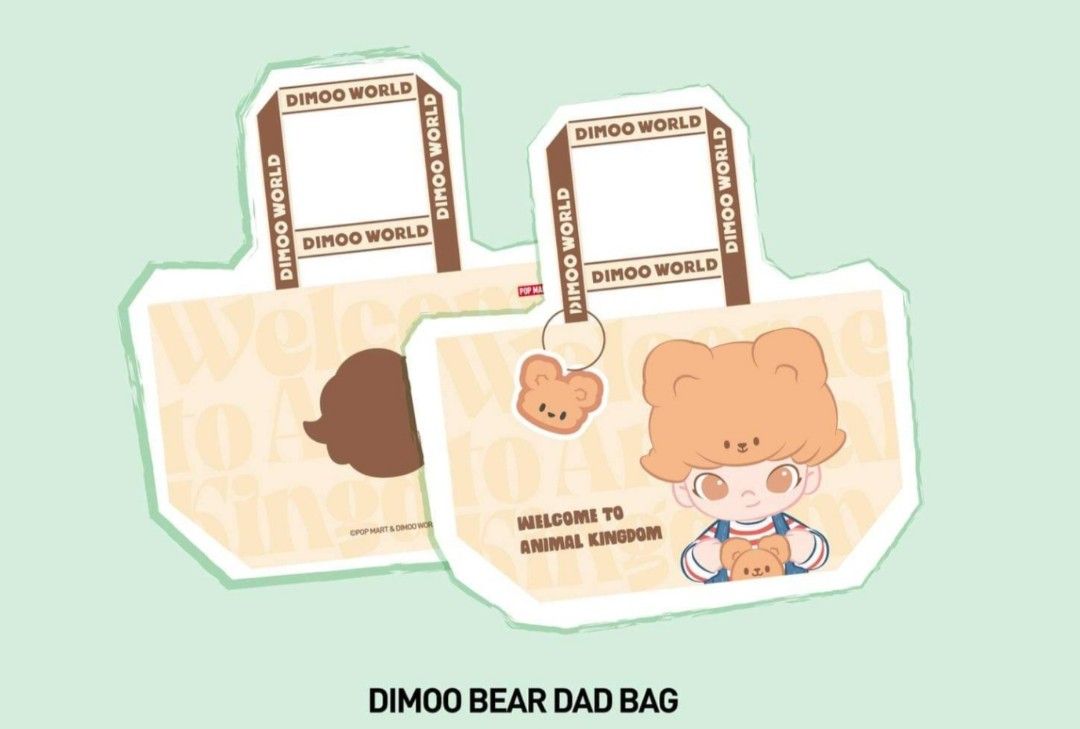 Popmart Dimoo Bear Dad Bag, Luxury, Bags & Wallets on Carousell