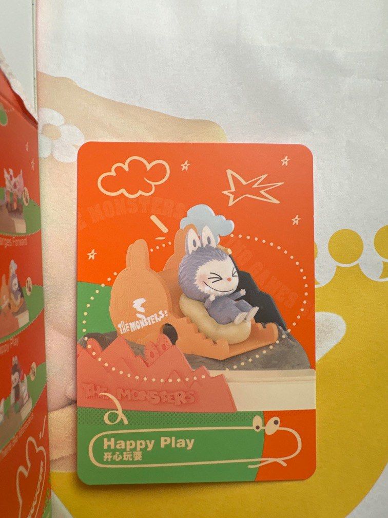 Popmart The Monsters Labubu playing game scene sets happy play train ...