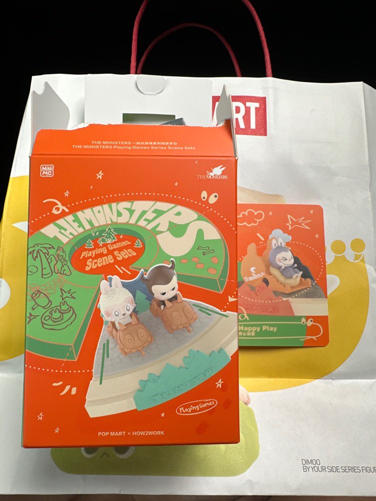 Popmart The Monsters Labubu playing game scene sets happy play train ...