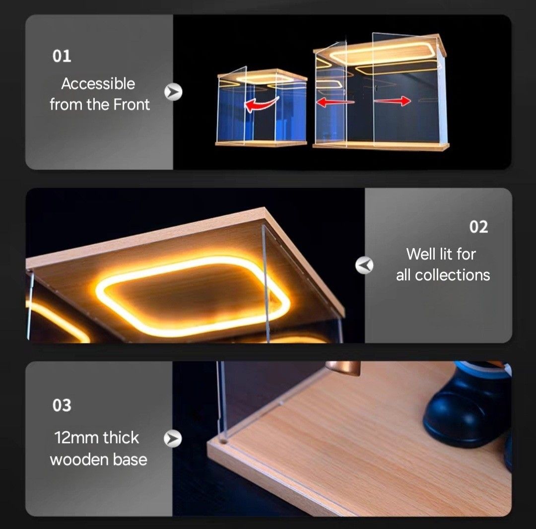 Themed Acrylic Display Case with Lights for Blind Boxes - POPMART ...