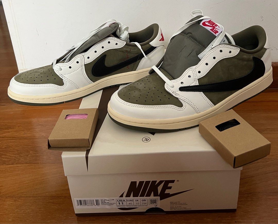 Reverse Olive Travis Scott x Air Jordan 1 Low | UK10 | US11, Men's ...