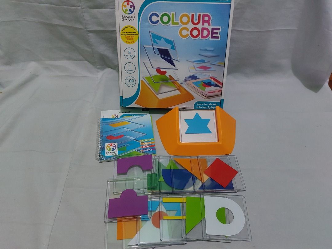 SmartGames Color Code Cognitive Skill-Building Puzzle Game Featuring 100 Challenges for Ages 5 ...