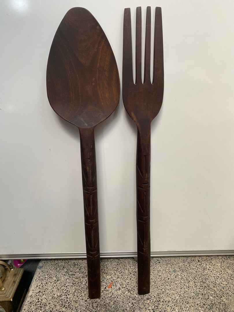 Spoon and fork display wood, Furniture & Home Living, Home Decor, Other ...