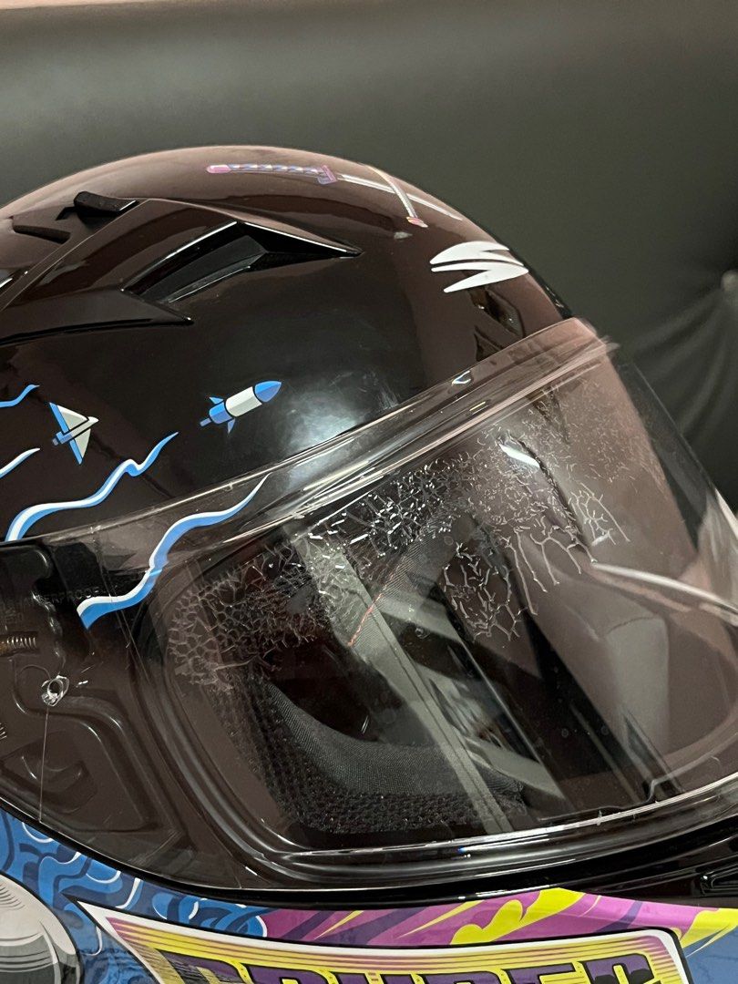 SPYDER Phoenix+ Ace Fullface Helmet ( Harley ) w/ Free Extra Clear ...