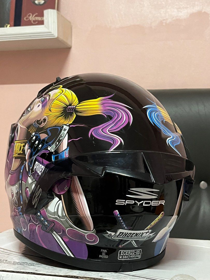 SPYDER Phoenix+ Ace Fullface Helmet ( Harley ) w/ Free Extra Clear ...
