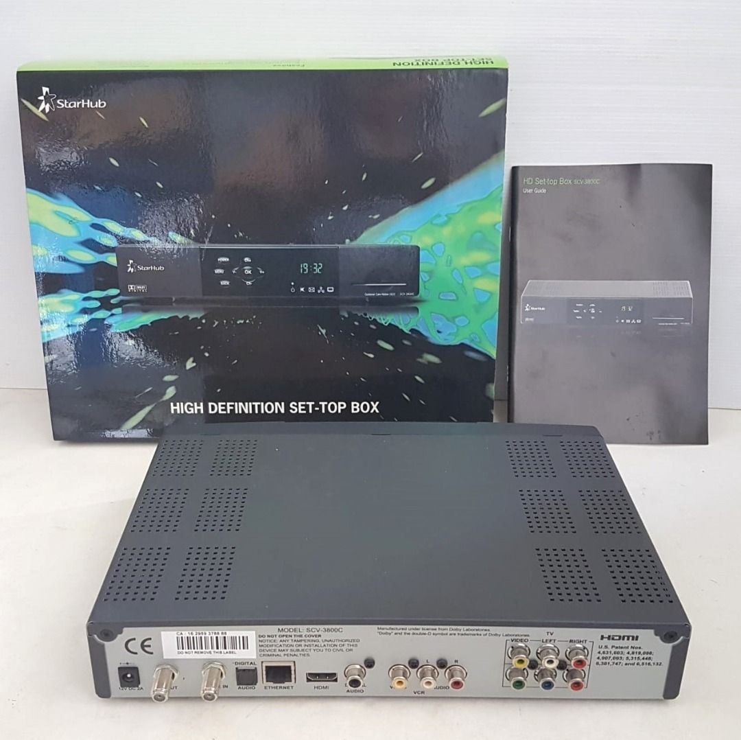 STARHUB High-Definition Set-Top Box, Model SCV-3800C, Dolby Digital ...