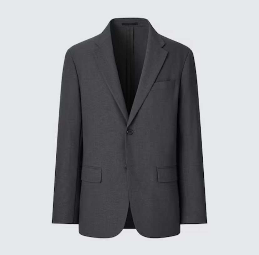 UNIQLO MENS SLIM FIT SUIT BLAZER JACKET ( WOOL LIKE ), Men's Fashion ...