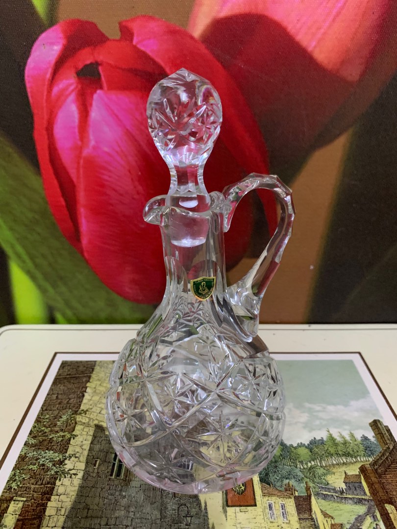 Vintage Crystal Decanter, Burns Crystal, Made in Scotland, Miniature ...